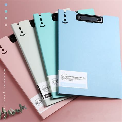 A4 파일 폴더 클립보드 파일 커버 쓰기 패드 메모 클립 보드 클립 종이 보관 정리함 학용품 사무실 문구 서류 가방
