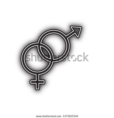 Sex Symbol Sign Vector Double Contour Stock Vector Royalty Free Shutterstock