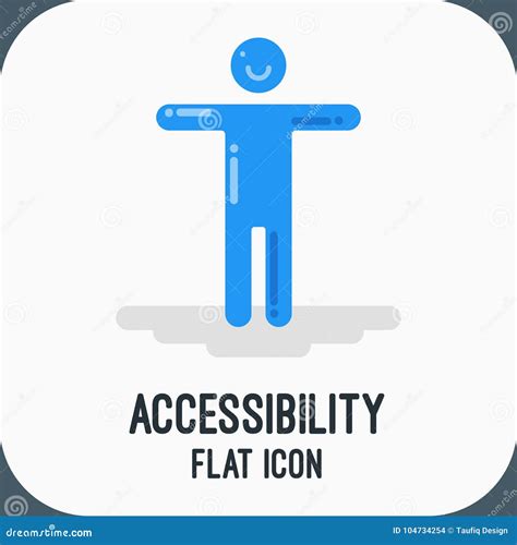 Material Design Icon Of Accessibility Flat Vector Illustration Stock Vector Illustration Of
