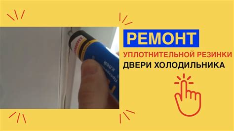 РЕМОНТ уплотнительной РЕЗИНКИ ХОЛОДИЛЬНИКА при помощи бесцветного гель ...