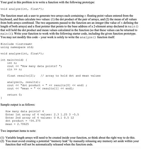 Solved Your Goal In This Problem Is To Write A Function With Chegg