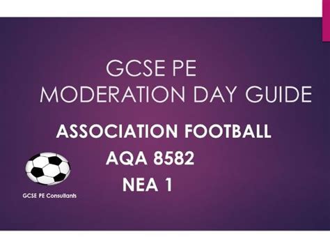Gcse Pe Moderation Day Guide Association Football Aqa 8582 Nea1 Teaching Resources
