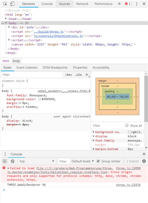 Javascript Threejs Geometrytextshapes Example Not Working On My