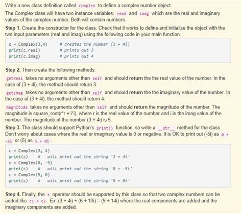 Solved Write A New Class Definition Called Complex To Define
