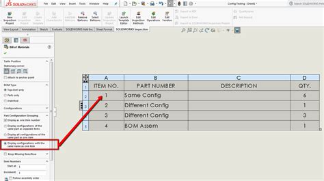 manipulation of bom for sub assembly configuration groupings hawk