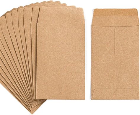 Pack Small Coin Envelopes Self Adhesive Kraft Paper Seed Envelopes Mini Parts Small Items