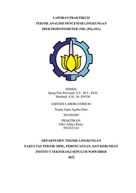 Lapres Spektrofotometer Fikri Aditya Rizky Laporan Praktikum Teknik