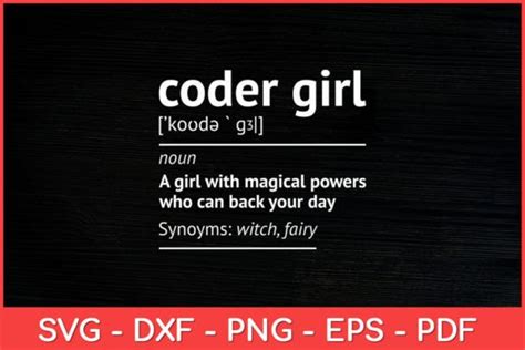 Coder Girl Defination Developer Graphic By Craft Drawing · Creative
