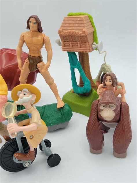 Mcdonalds Happy Meal Collectible Tarzan Disney Toys Lot 6 Kala Clayton