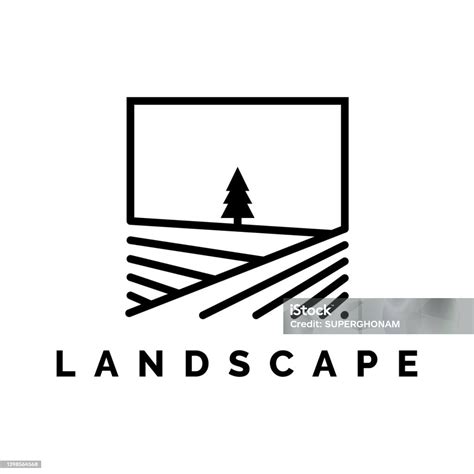 Desain Logo Lanskap Ilustrasi Stok Unduh Gambar Sekarang Alam