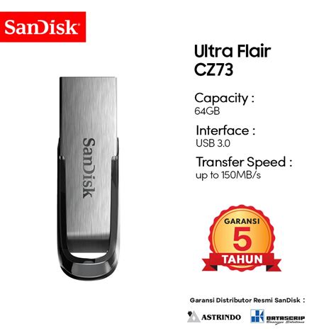 Jual Flashdisk Sandisk Gb Usb Ultra Flair Cz Garansi Resmi Tahun Indonesia Shopee