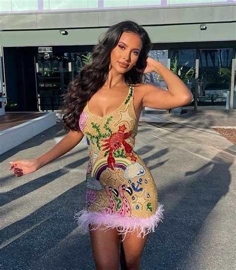 Maya Jama Is The Ultimate Bombshell In Sassy Beaded Mini Dress