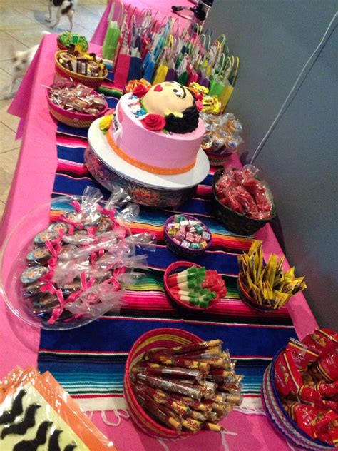Mexican Candy Buffet Table Frida Kahlo Party Fridakahlo Mexicancandy