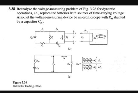 Solved 38 Reanalyze The Voltage Measuring Problem Of Fig