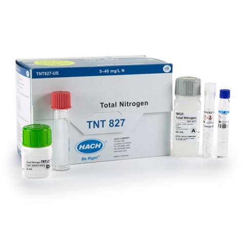 Nitrogen Total Tntplus Vial Test Hr 5 40 Mgl N 25 Tests Hach Sea