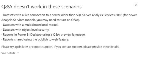 Qanda Visual Does Not Work In Power Bi App Only In Microsoft Fabric Community
