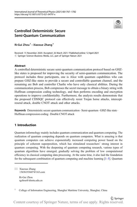 Controlled Deterministic Secure Semi Quantum Communication