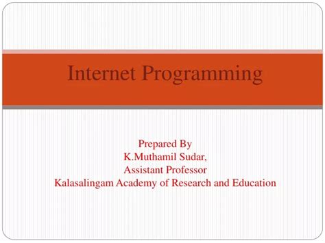 Ppt Comprehensive Internet Programming Course Powerpoint Presentation Id9679095