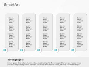SmartArt List Rectangular Box Steps SlideUpLift