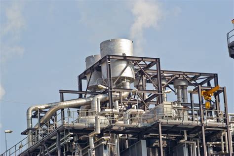 Centrale Elettrica Del Ciclo Combinato Del Gas Naturale Immagine Stock