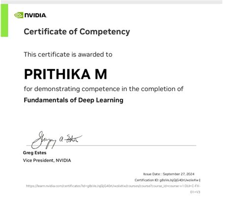 Deeplearning Ai Machinelearning Nvidia Workshop Techskills Prithika Mohan Kumar