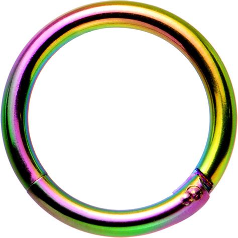 16 Gauge 516 Rainbow Anodized Hinged Segment Ring