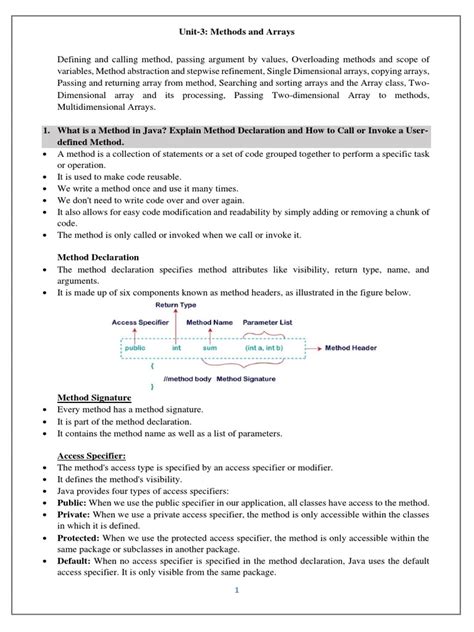 Unit 3 Oop Notes Pdf