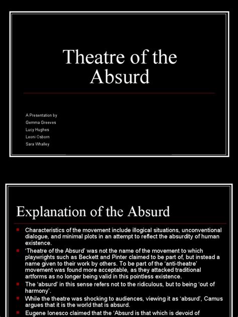 Understanding Theatre Of The Absurd Pdf Aristophanes Samuel Beckett