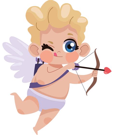 Blond Cupid With Arrow Png