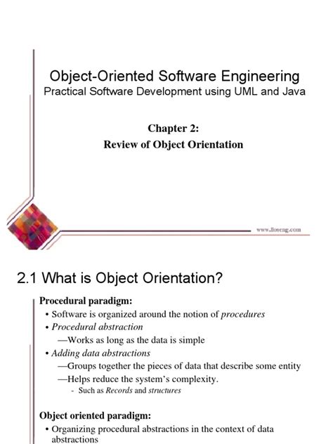 Oose02 Review Of Object Orientation Pdf Inheritance Object Oriented Programming Method