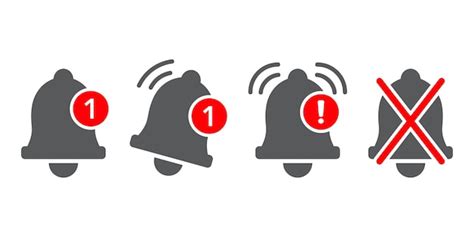 premium vector notification bell icon in flat style incoming inbox
