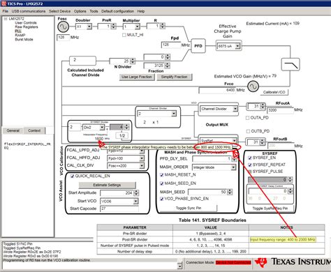 Webench® Toolslmx2572 Tics Pro Bug At Lmx2572 Wrong Post Sr Divider Input Frequency Range