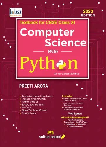 Computer Science With Python For Class 11 Textbook For Cbse By Preeti