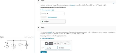 solved the circuit in figure 3 has a dependent current