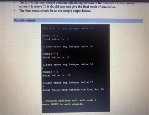 solved exercise 3 total value of numbers below 10 exercise