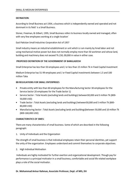Defination Pdf Employment Small And Medium Sized Enterprises