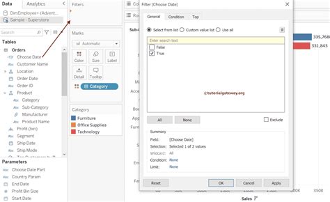 Tableau Start And End Date Filter Using Parameter