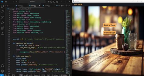 Kannan Durvas On Linkedin Python Tkinter Pillow Guidevelopment Restaurantbookingapp