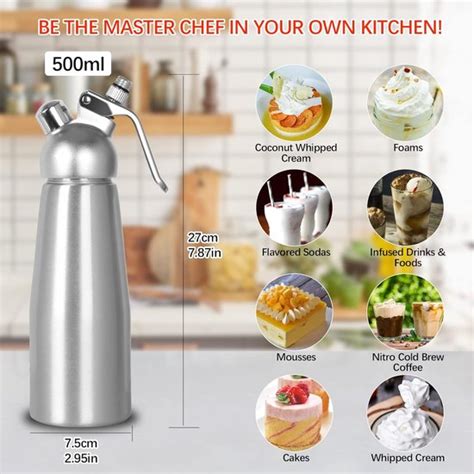 Slagroomdispenser Slagroommaker Met Sproeiers En Borstel 500 Ml Bol