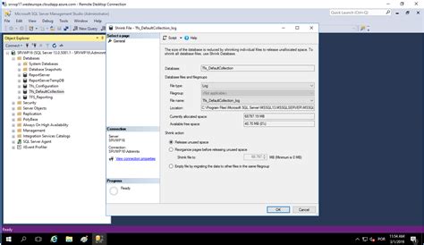 Sql Server 2016 Log Management In Tfs 2018 Stack Overflow