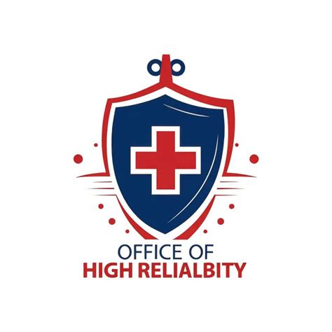 Logo Design For Office Of High Reliability Blue Shield Emblem With Red