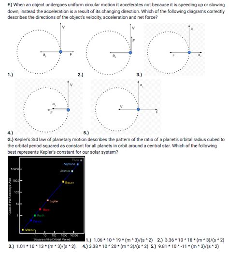 Solved F When An Object Undergoes Uniform Circular Motion