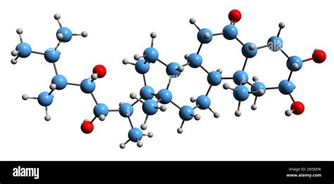 3d Image Of Castasterone Skeletal Formula Molecular Chemical