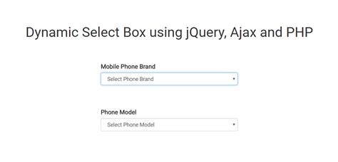 Github Salithaucscjquery Ajax Dynamic Select Simple Application