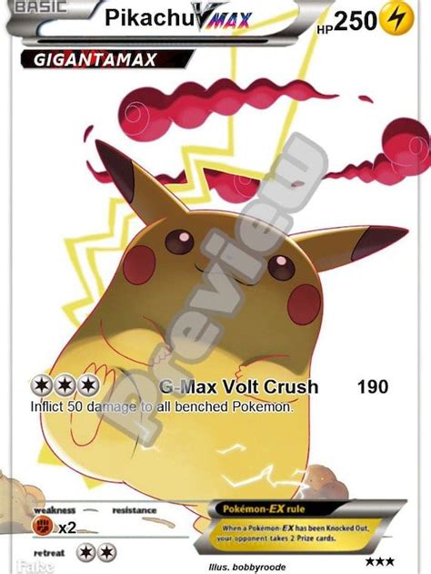 Pikachu Gx Gmax Vmax Gigantamax Ex Pokemon Card Cool Pokemon Cards