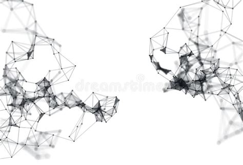 Abstract Molecular Structure On White Background Stock Illustration