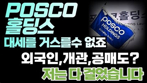 포스코홀딩스 이래서 안가는거 였어 Posco홀딩스 포스코홀딩스주가전망 포스코케미칼주가 포스코홀딩스종목분석 포스코