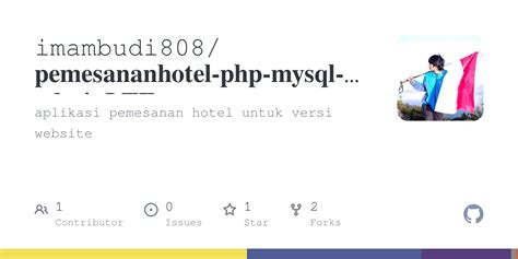 Github Imambudi Pemesananhotel Php Mysql Adminlte Aplikasi Pemesanan Hotel Untuk Versi