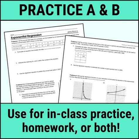 Exponential Regression Notes Practice Video By Math Beach Solutions