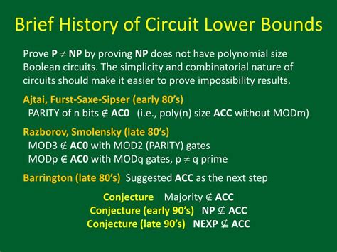 ppt non uniform acc circuit lower bounds powerpoint presentation